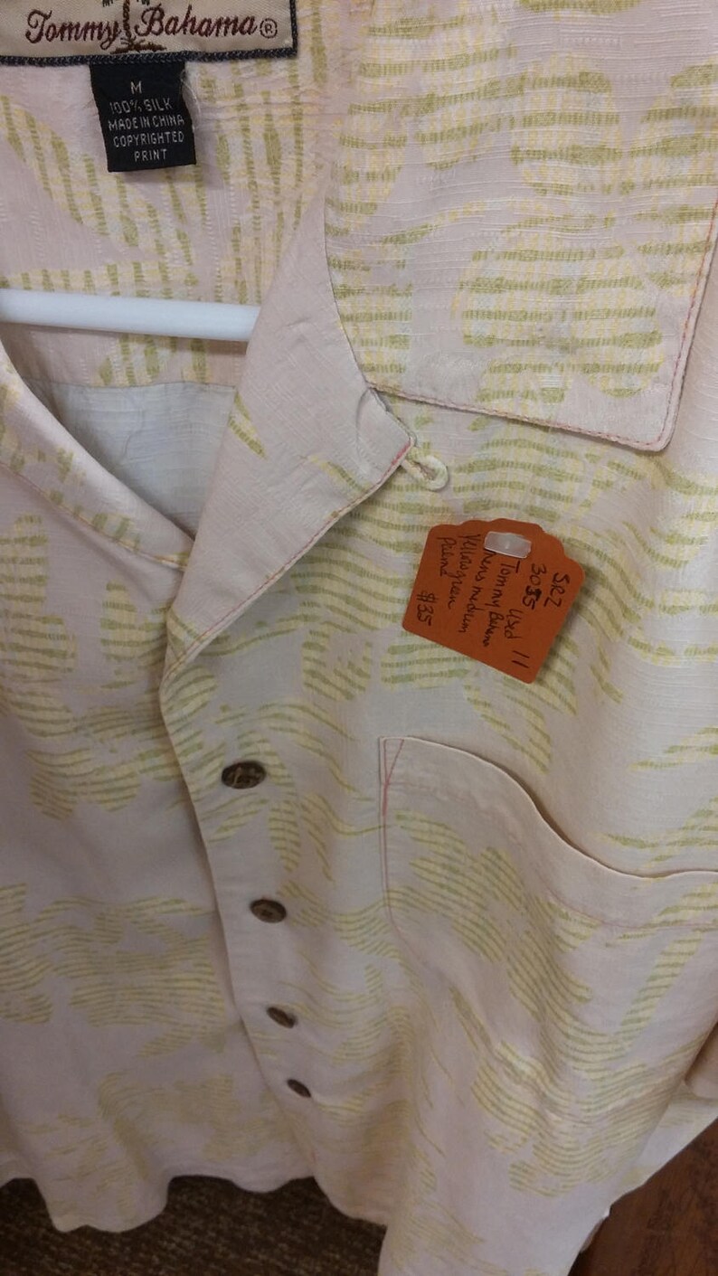 Vintage Tommy Bahama Silk Men's Hawaiian Medium Sized Short Sleeve Button Down Tropical Shirt - Etsy