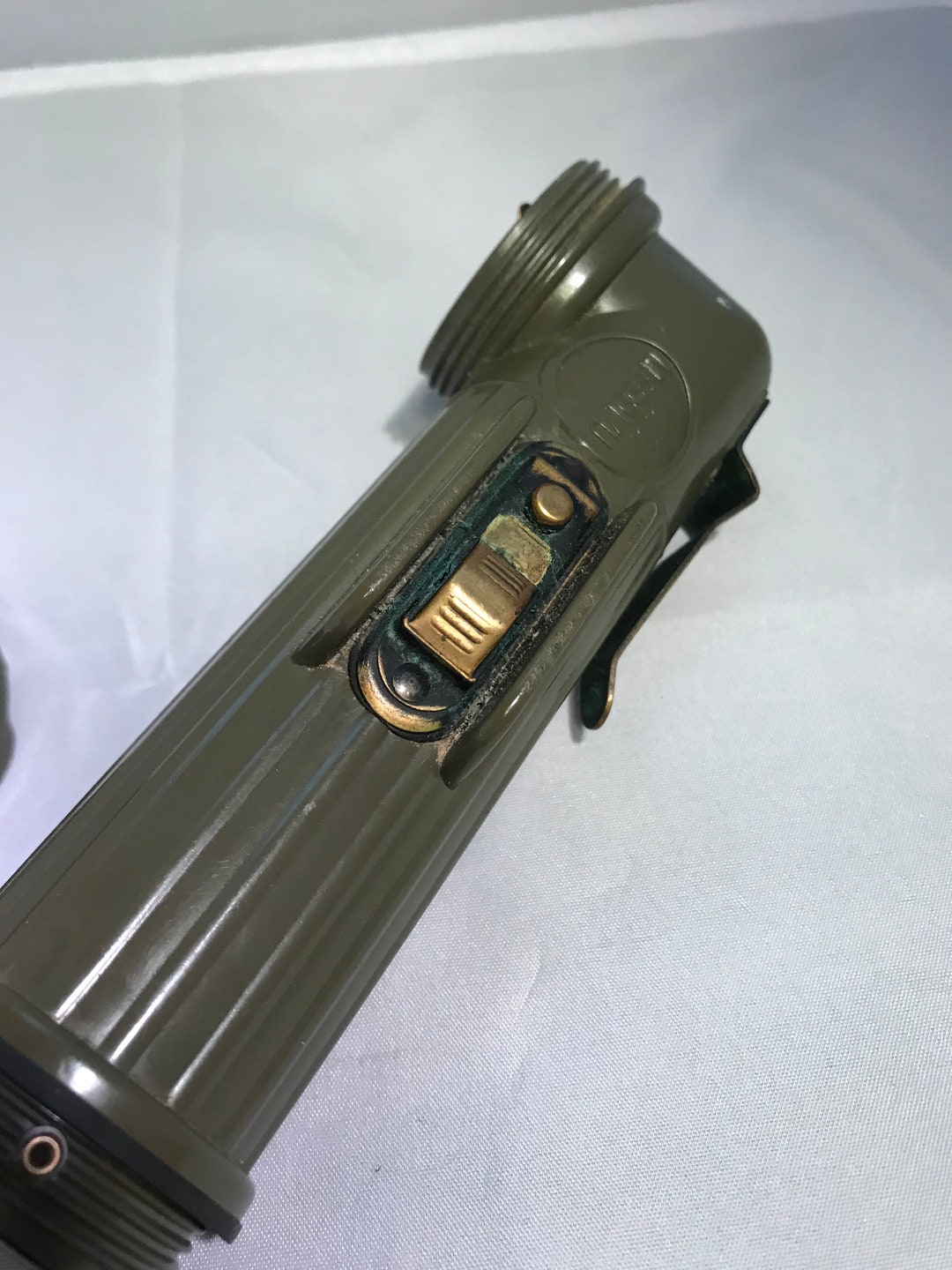 Vintage Army Flashlight, Flashlight, Green Flashlight, Multi Use ...