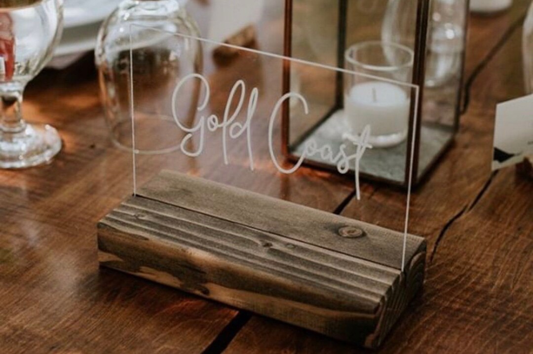 Custom Clear Acrylic Table Numbers Custom Table Names - Etsy