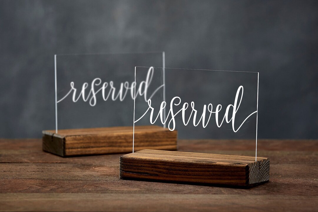 Reserved Sign Reserved Table Sign Table Signs Wedding Signs - Etsy