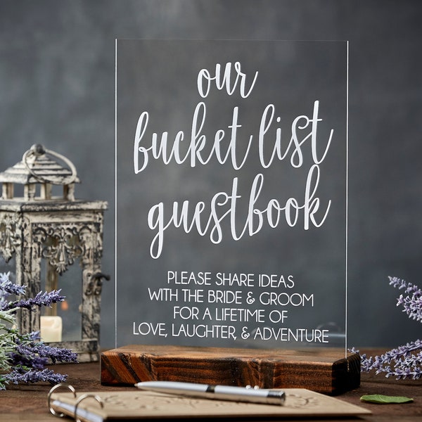 Bucket List Wedding Sign - Etsy