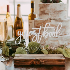 Wedding Guest Book Acrylic Sign Leave Us Some Love - Etsy