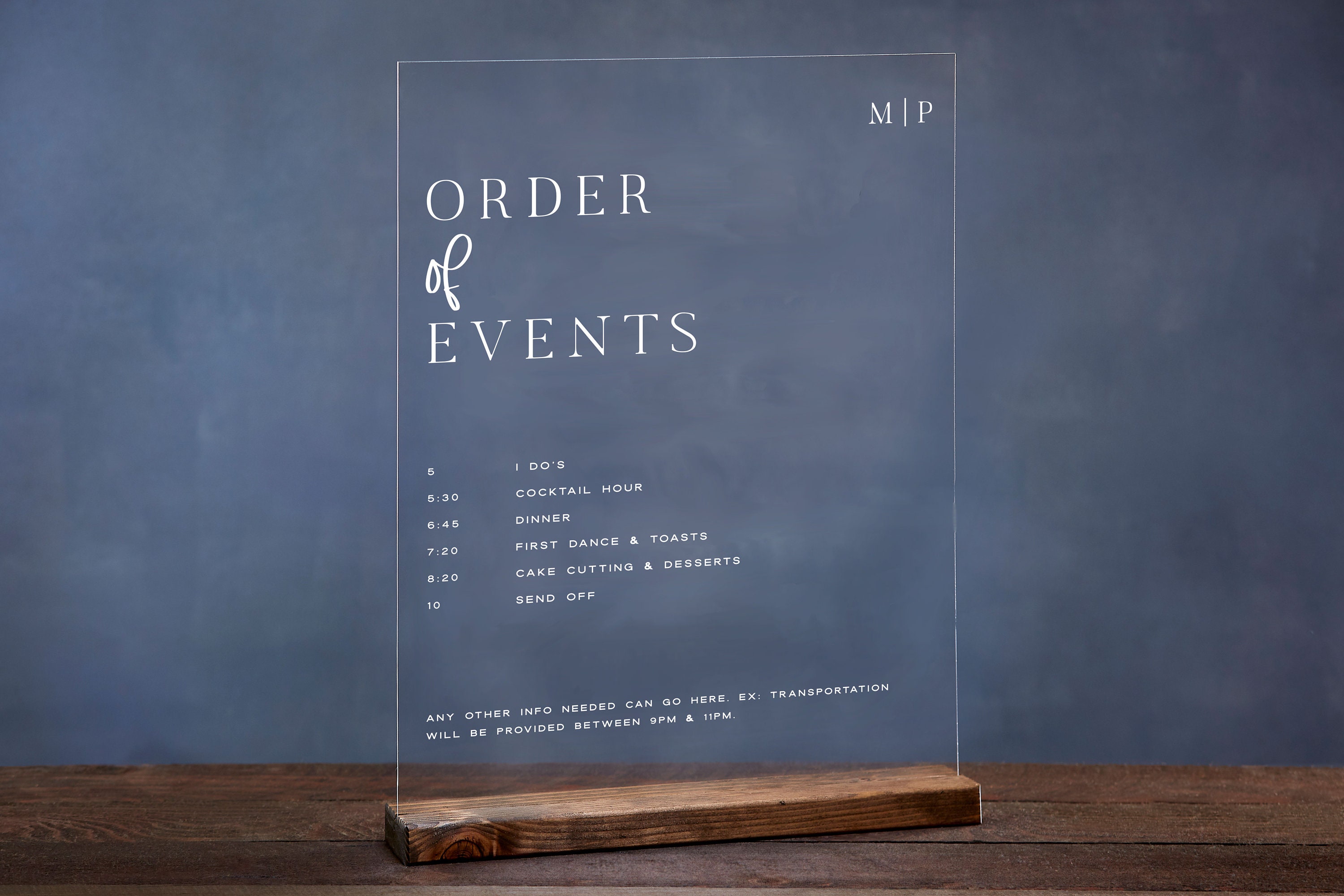 Wedding Timeline Sign Wedding Schedule Sign Wedding Order of - Etsy