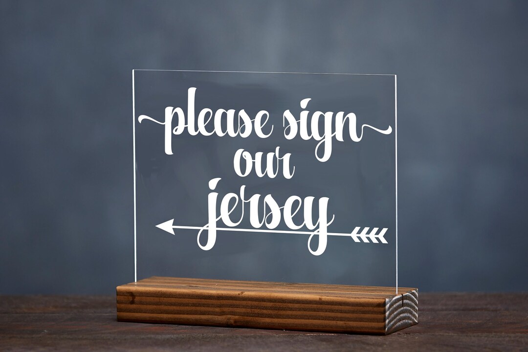 Jersey Guest Book Sign Jersey Guestbook Sign Please Sign Our Jersey ...