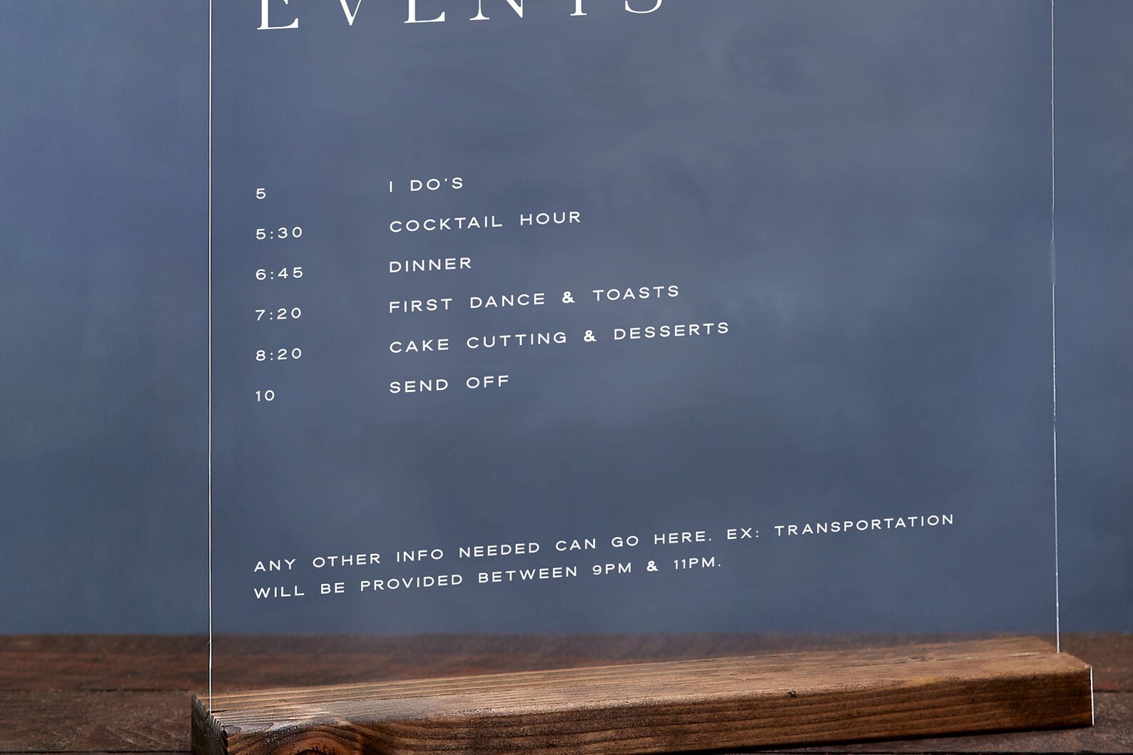 Wedding Timeline Sign Wedding Schedule Sign Wedding Order of - Etsy