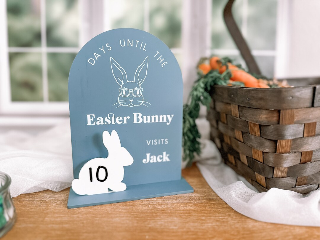 Easter Bunny Acrylic Dry Erase Countdown Sign, Easter Gifts for Kids - Etsy