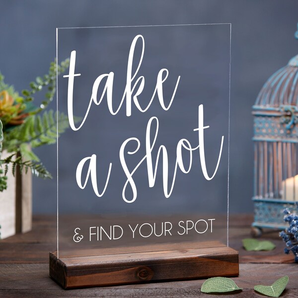 Take a Shot and Take Your Seat Sign - Etsy