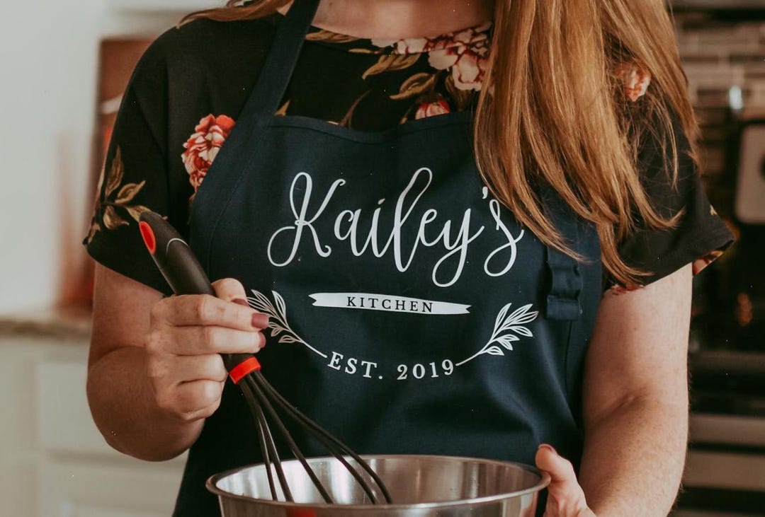 Personalized Farmhouse Kitchen Aprons for Women With Pocket, Gift for ...