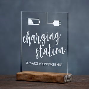 Charging Station Sign Charging Bar Sign Charge Your Device Sign ...
