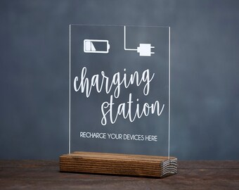 Charging Station Sign Charging Bar Sign Template Party - Etsy