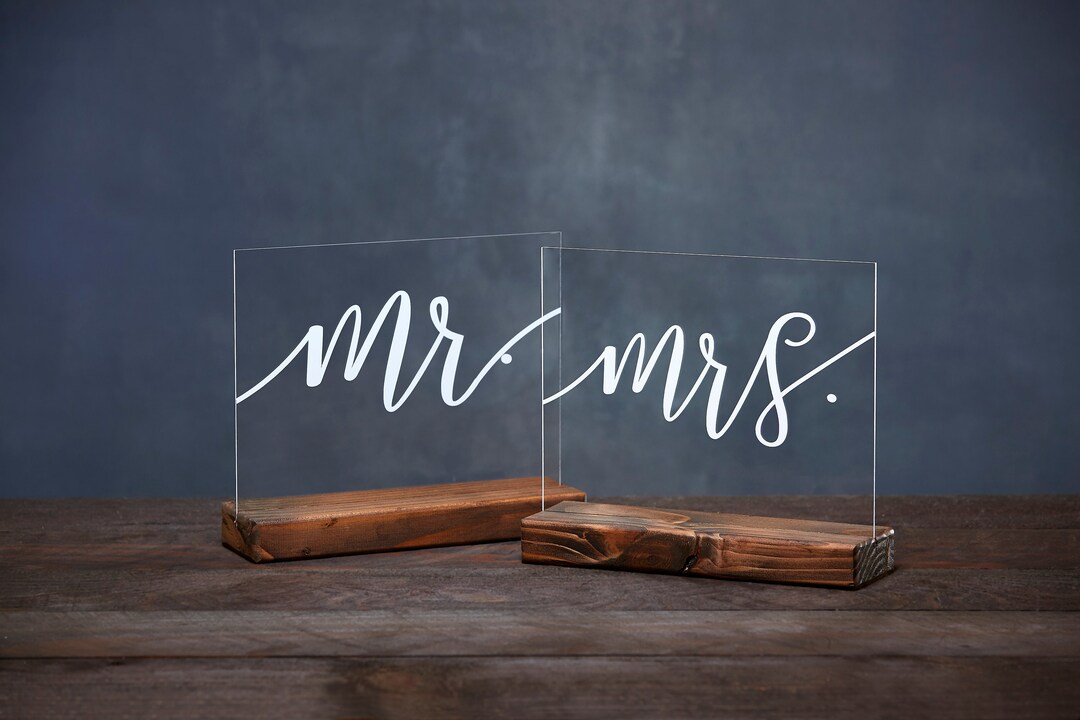 Mr and Mrs Table Signs Mrs Sign Mr Sign Head Table Signs - Etsy