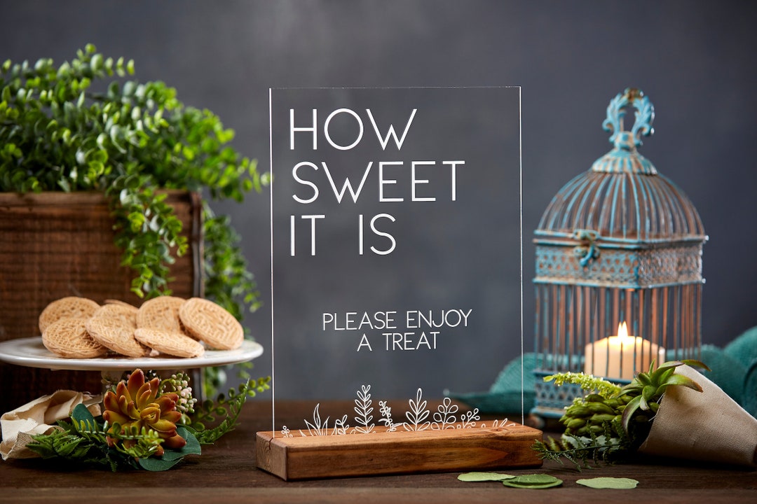 Wedding Dessert Table Sign Wedding Signs Acrylic Candy Bar - Etsy