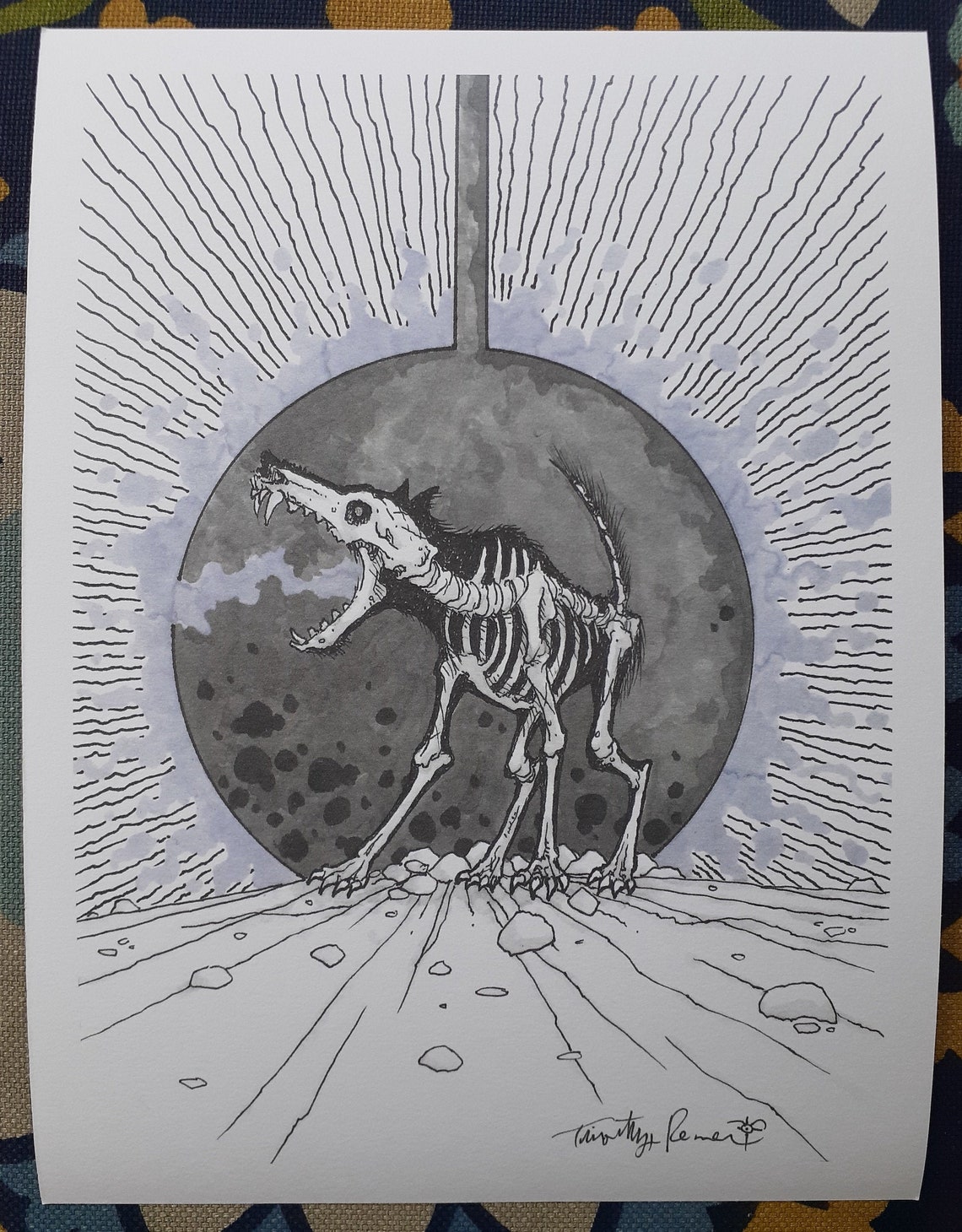 BLACK DOG 9 X 12 Print by Timothy Renner - Etsy