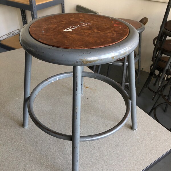 Vintage Metal Stool - Etsy