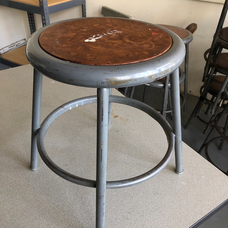 Vintage Metal Stool - Etsy