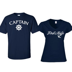 Couples Captain and First Mate Shirt Set - 638b - Etsy
