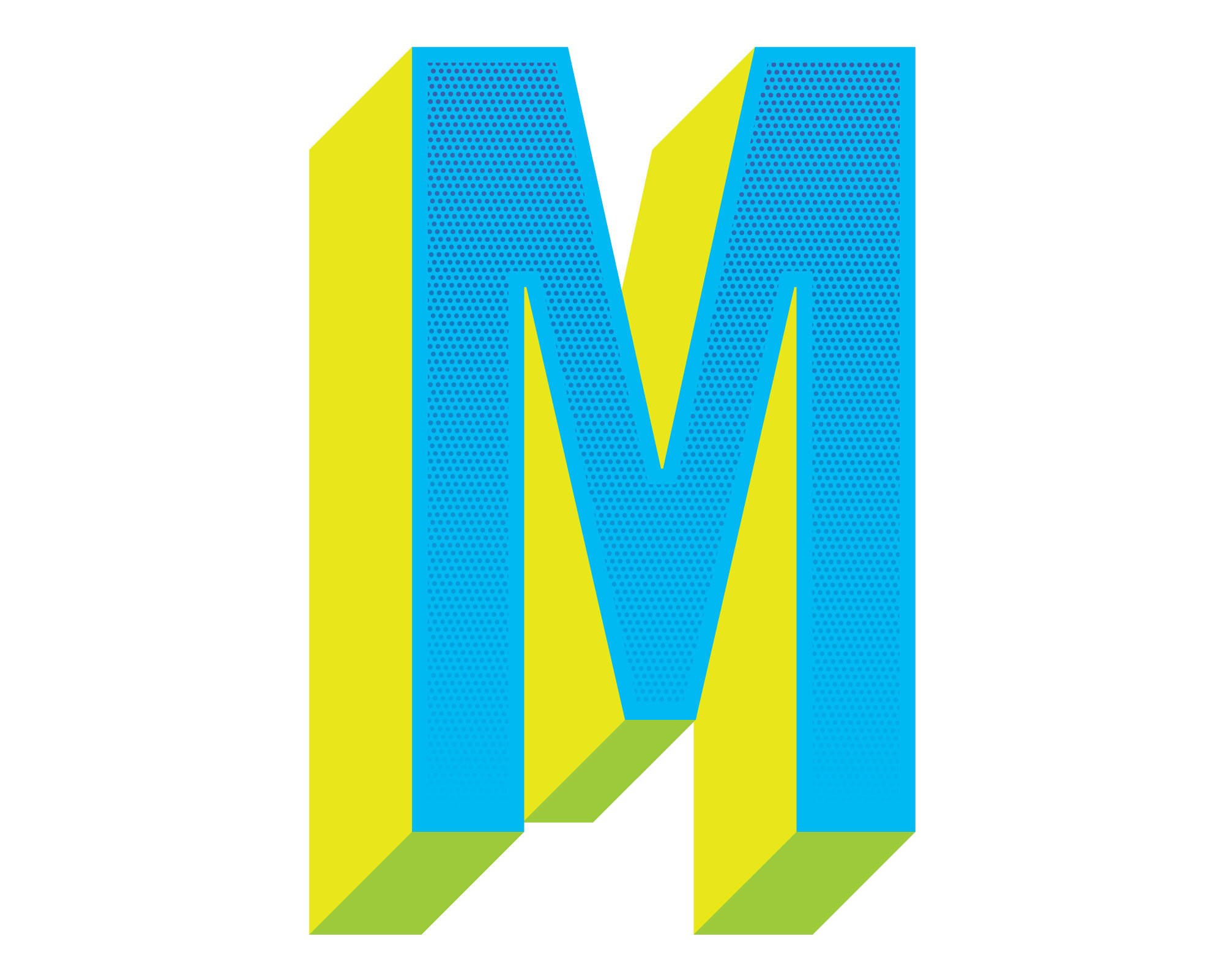Letter "m" Mug - Supergraphic 3D Typographic Design - Etsy