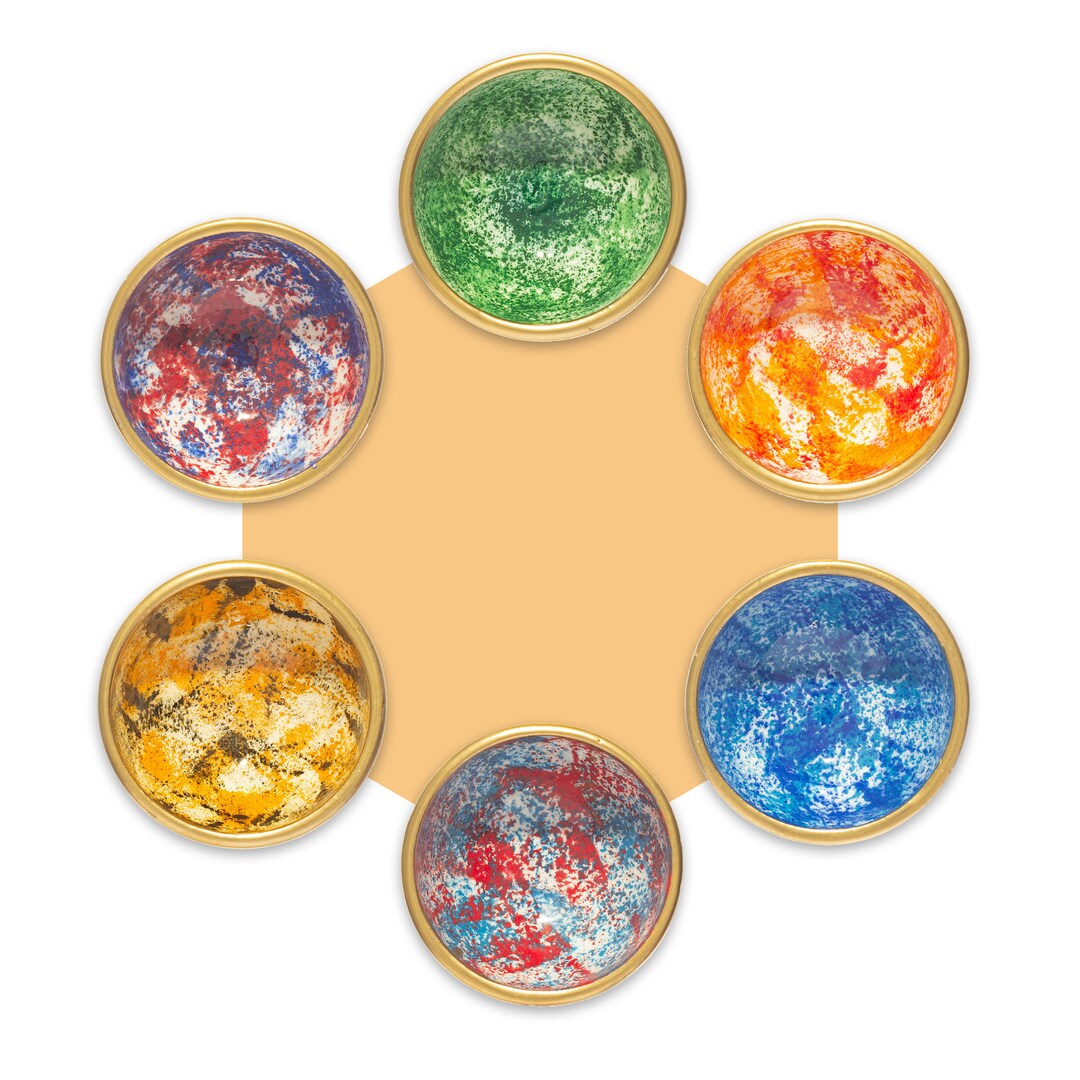 Handmade Ceramic Bowls - Set of 6 | Hand Painted Ceramic | Turkish ...