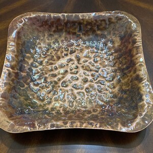 Copper Bowl - 12 Inch Decorative Hand Hammered Copper Bowl With a ...