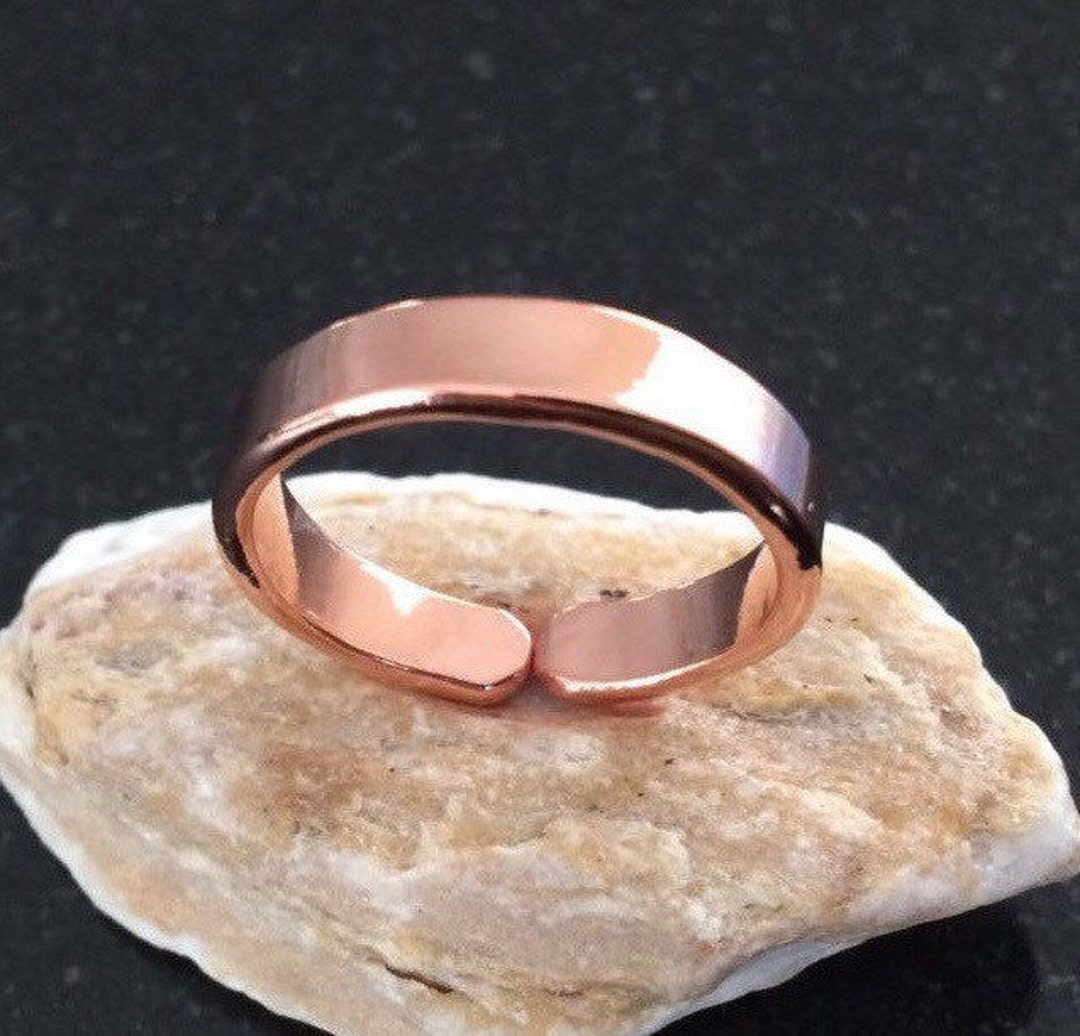 Copper Ring Adjustable 8 Gauge Copper Wire Shiny 3/16 - Etsy