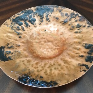 Copper Bowl 12 Inch Decorative Hand Hammered Copper Bowl With a Patina ...