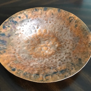 Copper Bowl - 12 Inch Decorative Hand Hammered Copper Bowl With a ...