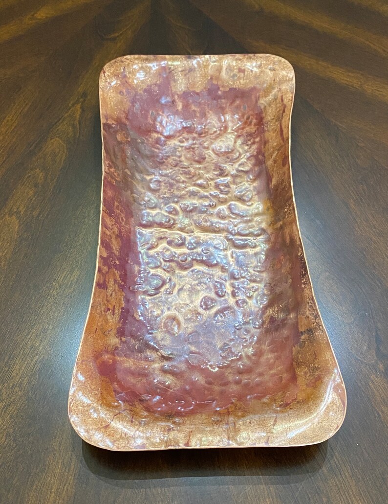 Copper Bowl, Hand Hammered, Decorative Centerpiece, Patina Finish - Etsy