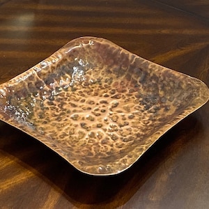 Copper Bowl - 12 Inch Decorative Hand Hammered Copper Bowl With a ...
