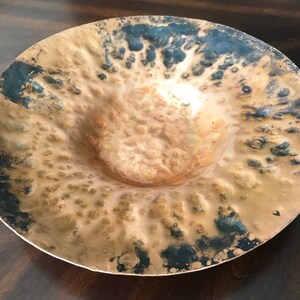 Copper Bowl 12 Inch Decorative Hand Hammered Copper Bowl With a Patina ...