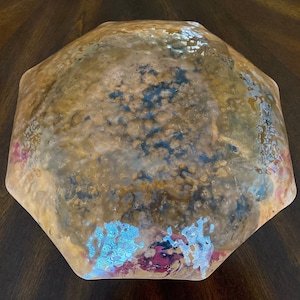 Copper Bowl 12 Inch Decorative Hand Hammered Copper Bowl With a Patina ...
