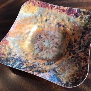 Copper Bowl - 12 Inch Decorative Hand Hammered Copper Bowl With a ...