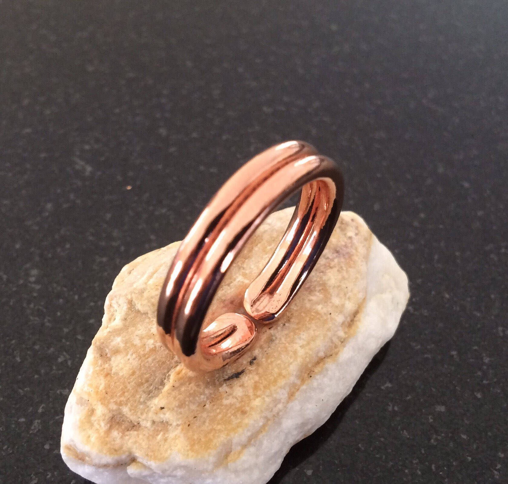 Copper Ring, Adjustable, 3/16 Inch (4.76 Mm) Wide Double Wire Band ...