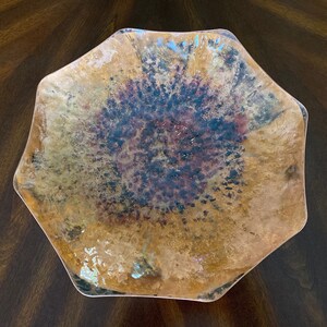 Copper Bowl 12 Inch Decorative Hand Hammered Copper Bowl With a Patina ...