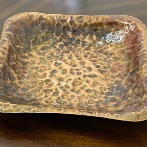 Copper Bowl - 12 Inch Decorative Hand Hammered Copper Bowl With a ...