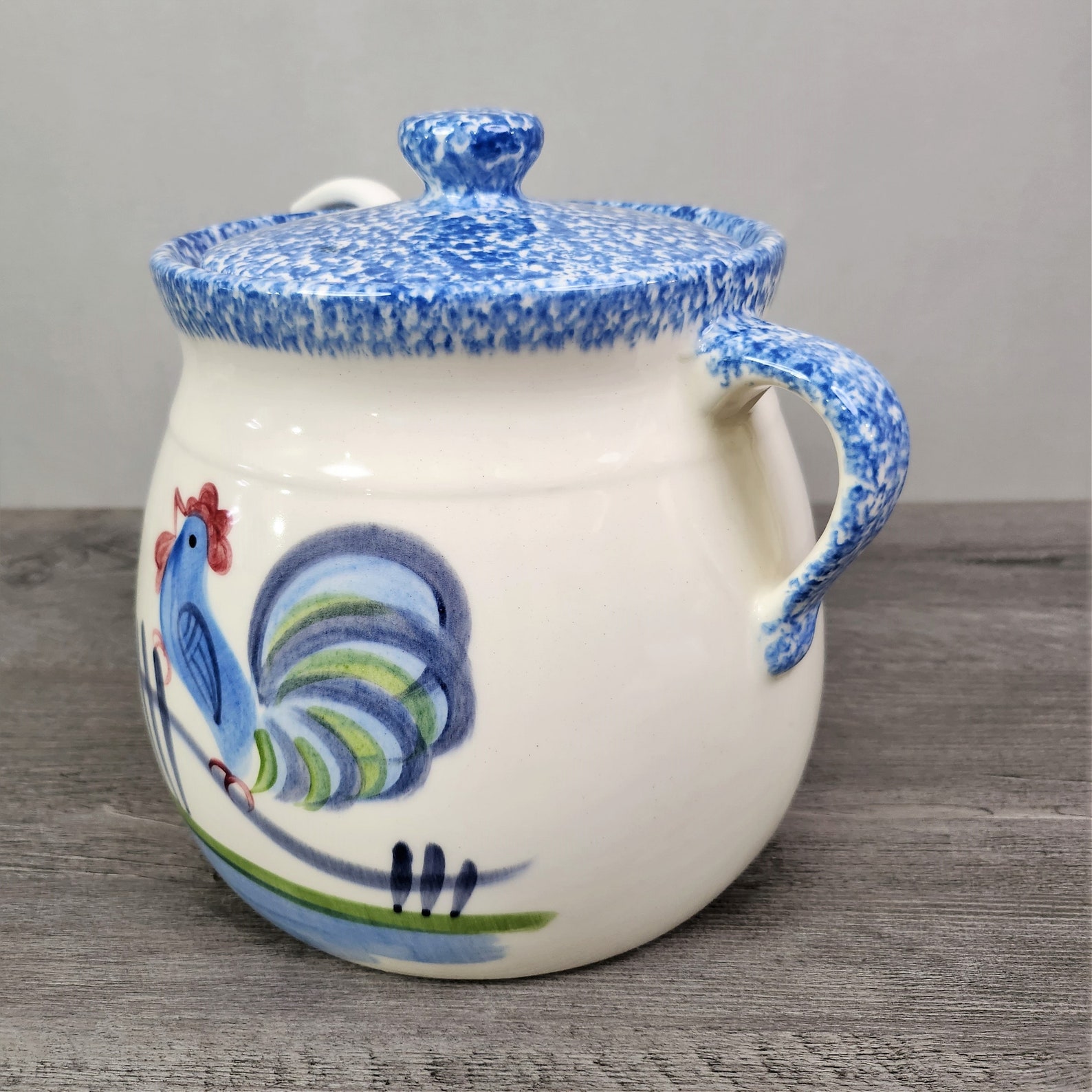 Vintage Los Angeles Potteries Rooster Tureen With Ladle: Hand-painted ...
