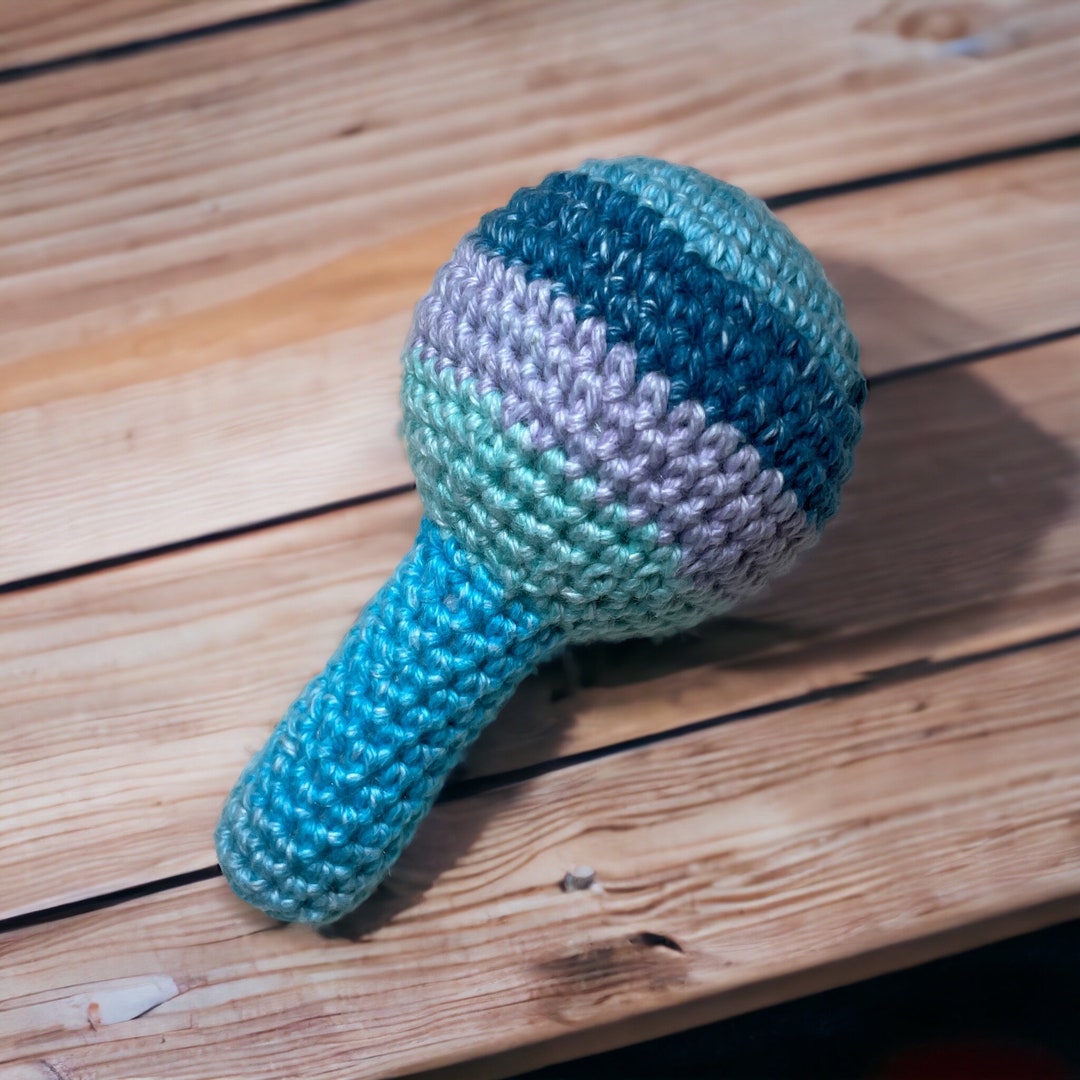 Blue Striped Soft Baby Maraca - Etsy