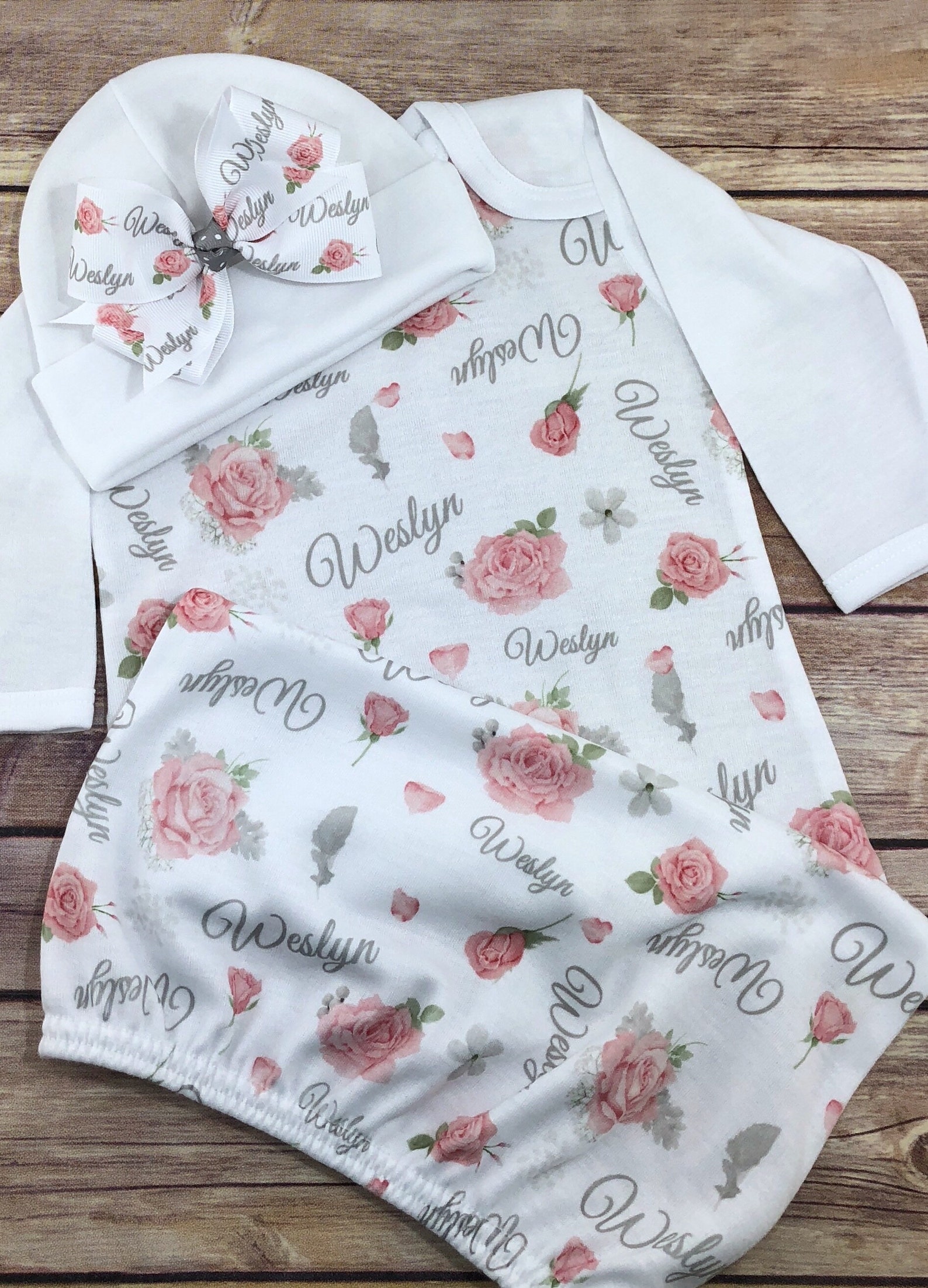 Personalized Baby Blanket Floral Baby Blanket Custom Baby - Etsy