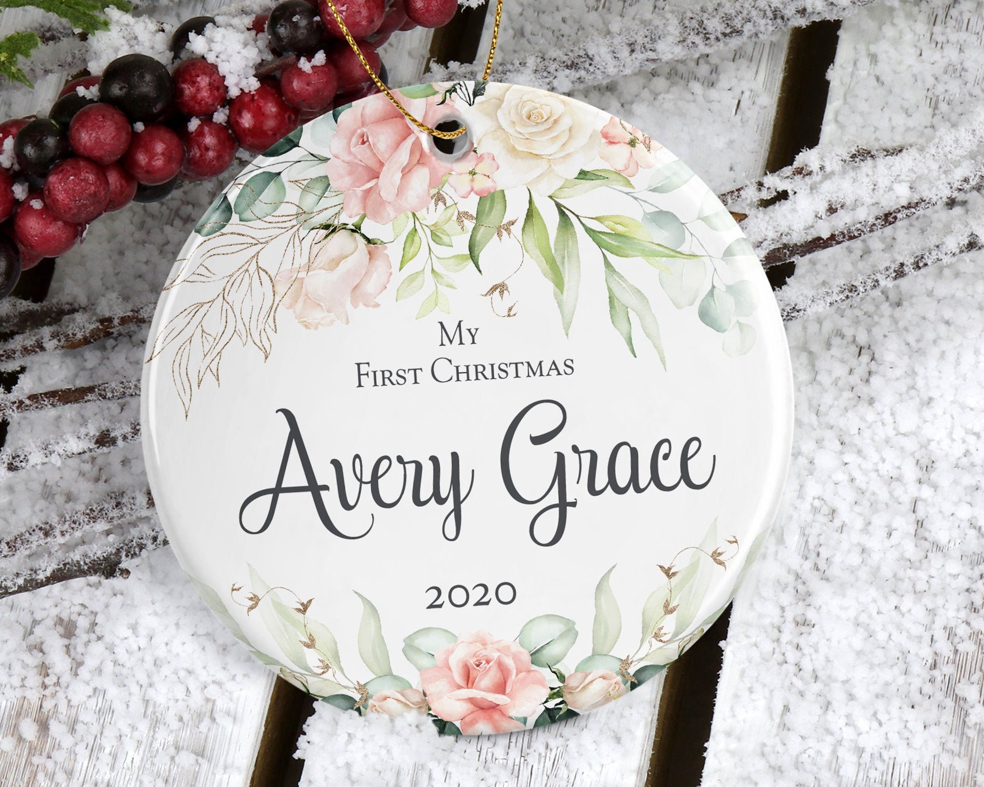 Baby's First Christmas Ornament - My First Christmas Ornament - New ...