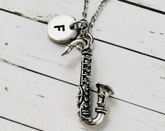 Gold Saxophone Necklace - Etsy