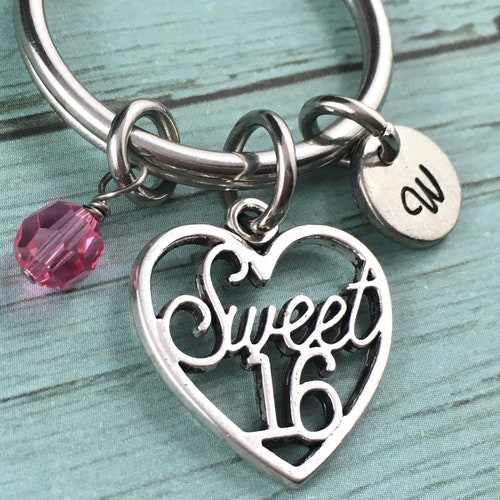 16 Year Old Girl Birthday Keychain Personalised Gift for 16th - Etsy ...