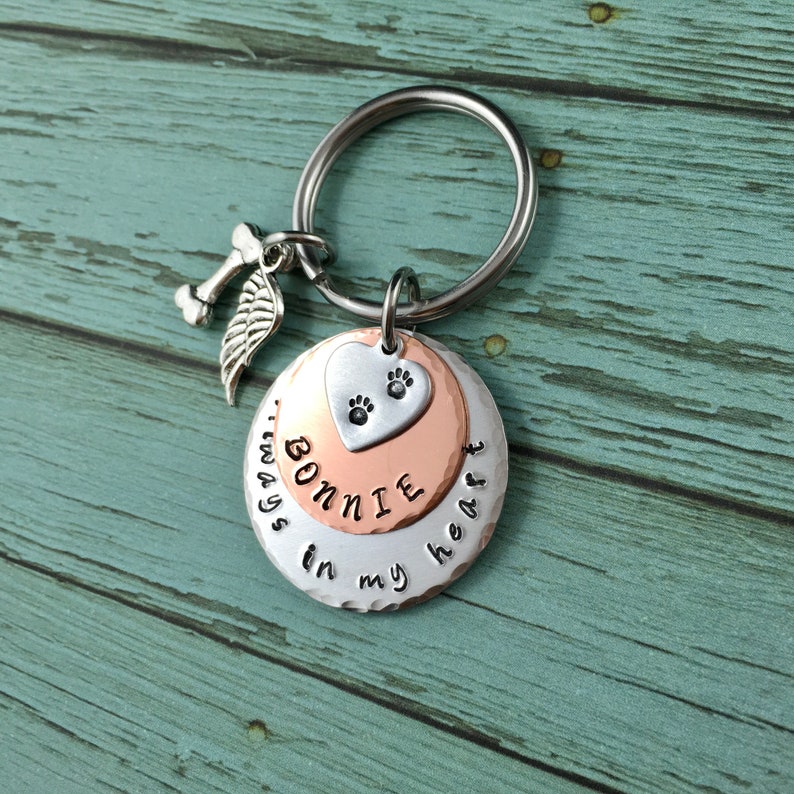 Dog Memorial Keychain Pet Loss Keychain Dog Loss Gift - Etsy