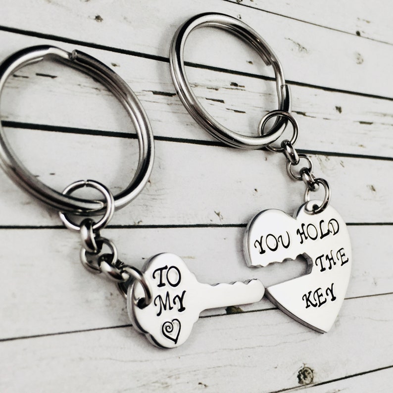 Couples Keychain Set or Couples Necklace Set, You Hold the Key to My ...