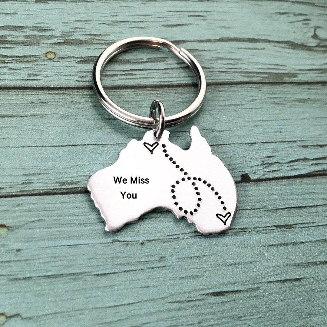 Australia Keyring, Australia Keychain, Long Distance Relationship ...