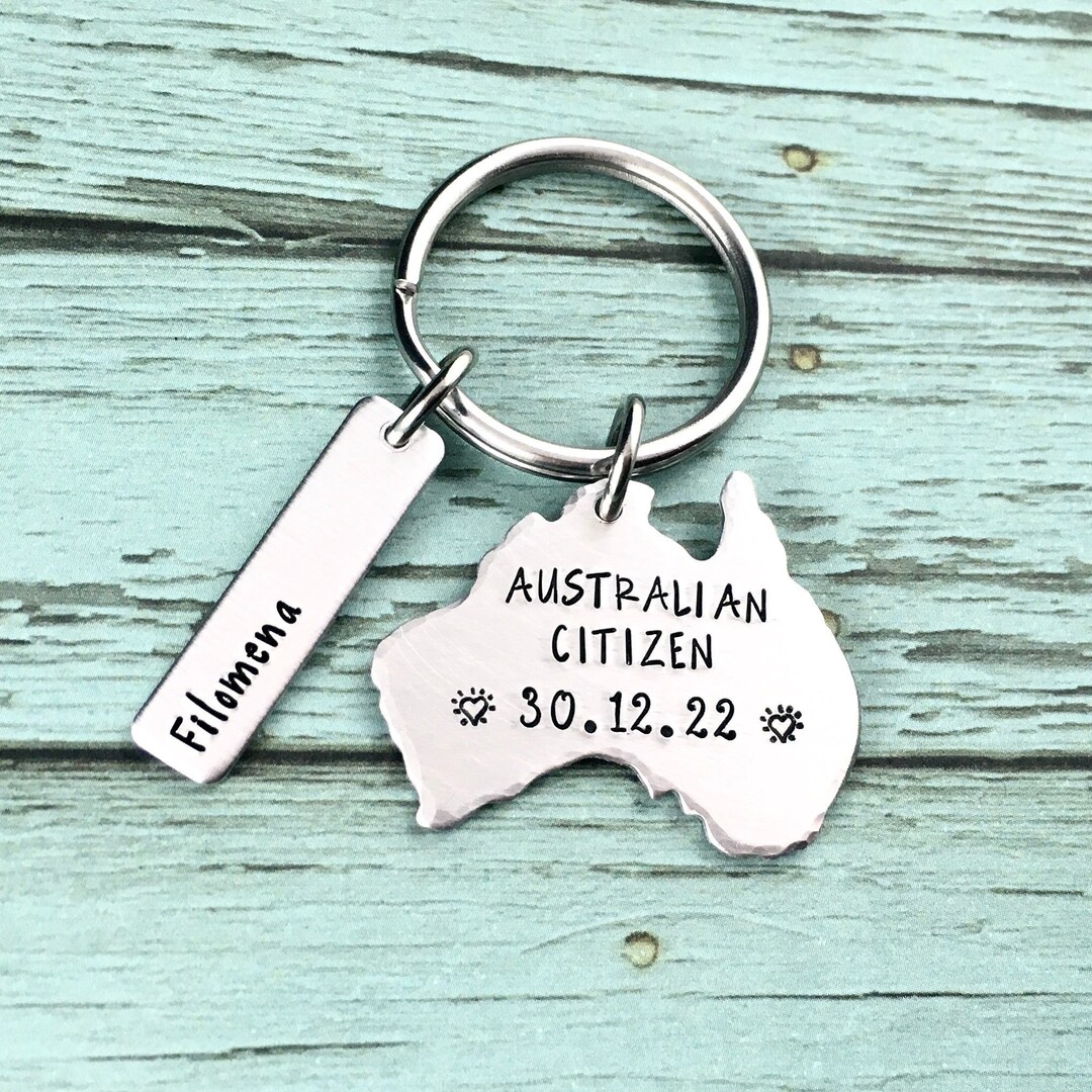 Citizenship Keychain Australian Citizenship Keyring - Etsy