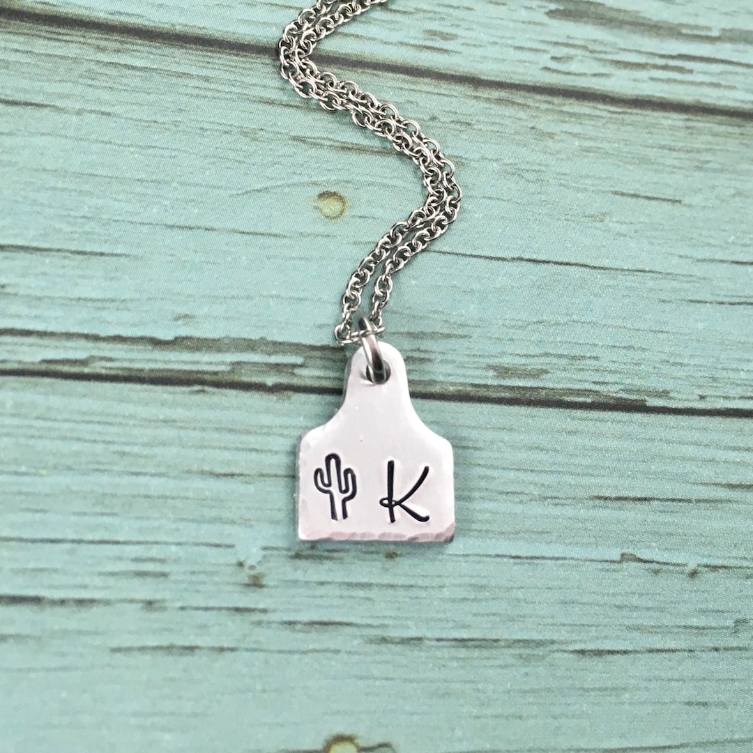 Ear Tag Necklace Cow Tag Cattle Tag Necklace Cattle Tag - Etsy