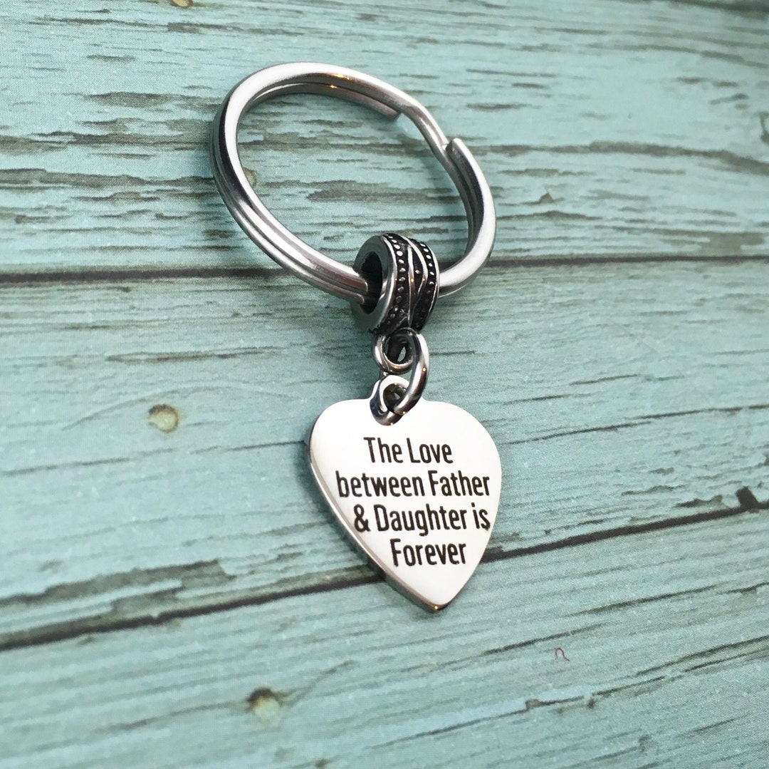 Father and Daughter Keychain the Love Between Father & - Etsy