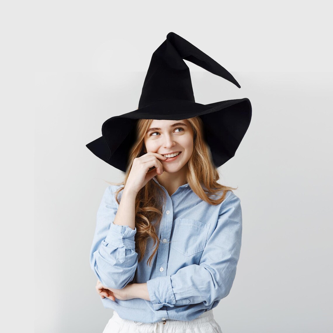 Witch Hat, Wizard Hat, Halloween Hat, Black Witch Hat, Pointy Hat, Mage ...