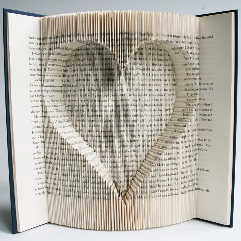 Folded Book Art Etsy