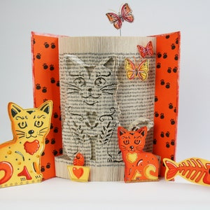 Cat Book Folding Pattern + Tutorial, Cut and Fold, Free Printable ...