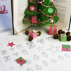 Christmas Tree Book Pattern + Tutorial, Cut and Stick, Free Printable ...